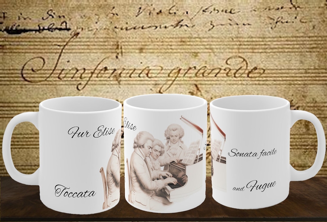 Beethoven Mozart Bach Ceramic Coffee Mug, Unique Classical Music ...