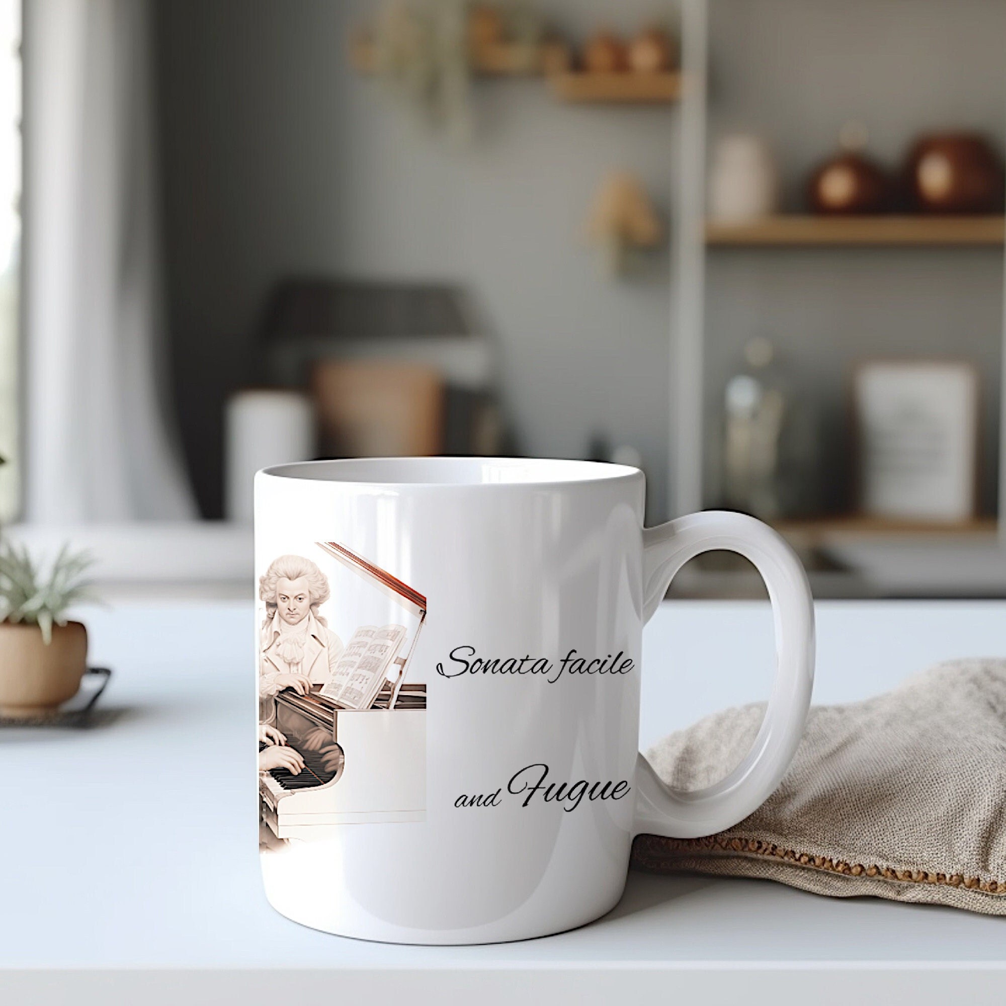 Beethoven Mozart Bach Themed Ceramic Coffee Mug, Classical Music Genius ...