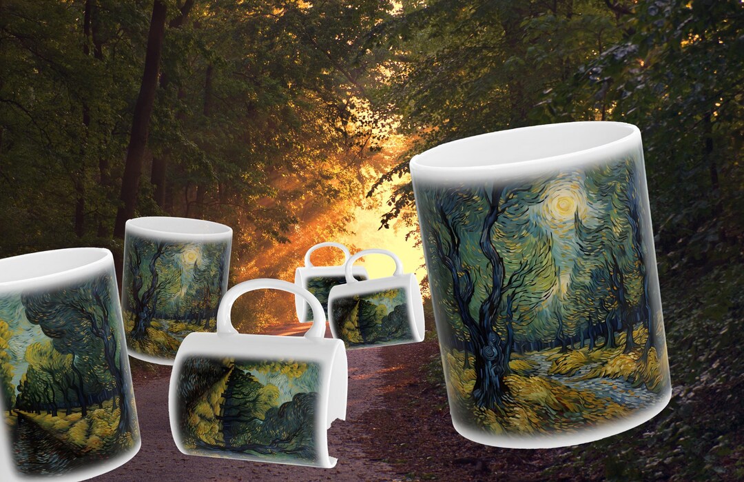 Beautiful Ceramic Vincent Van Gogh Inspired Art Mug, Classic Timeless ...