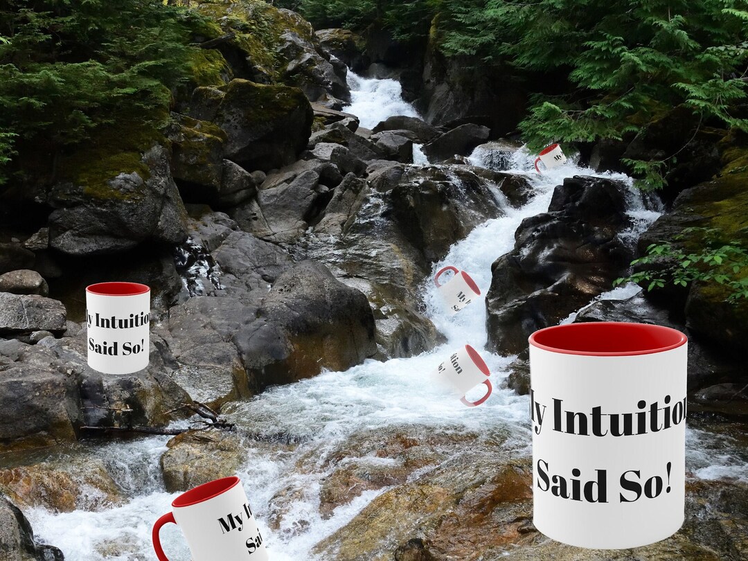 Fun Spiritual Wisdom Mug, Intuition Saying Coffee Cup, Multi Color Tea ...