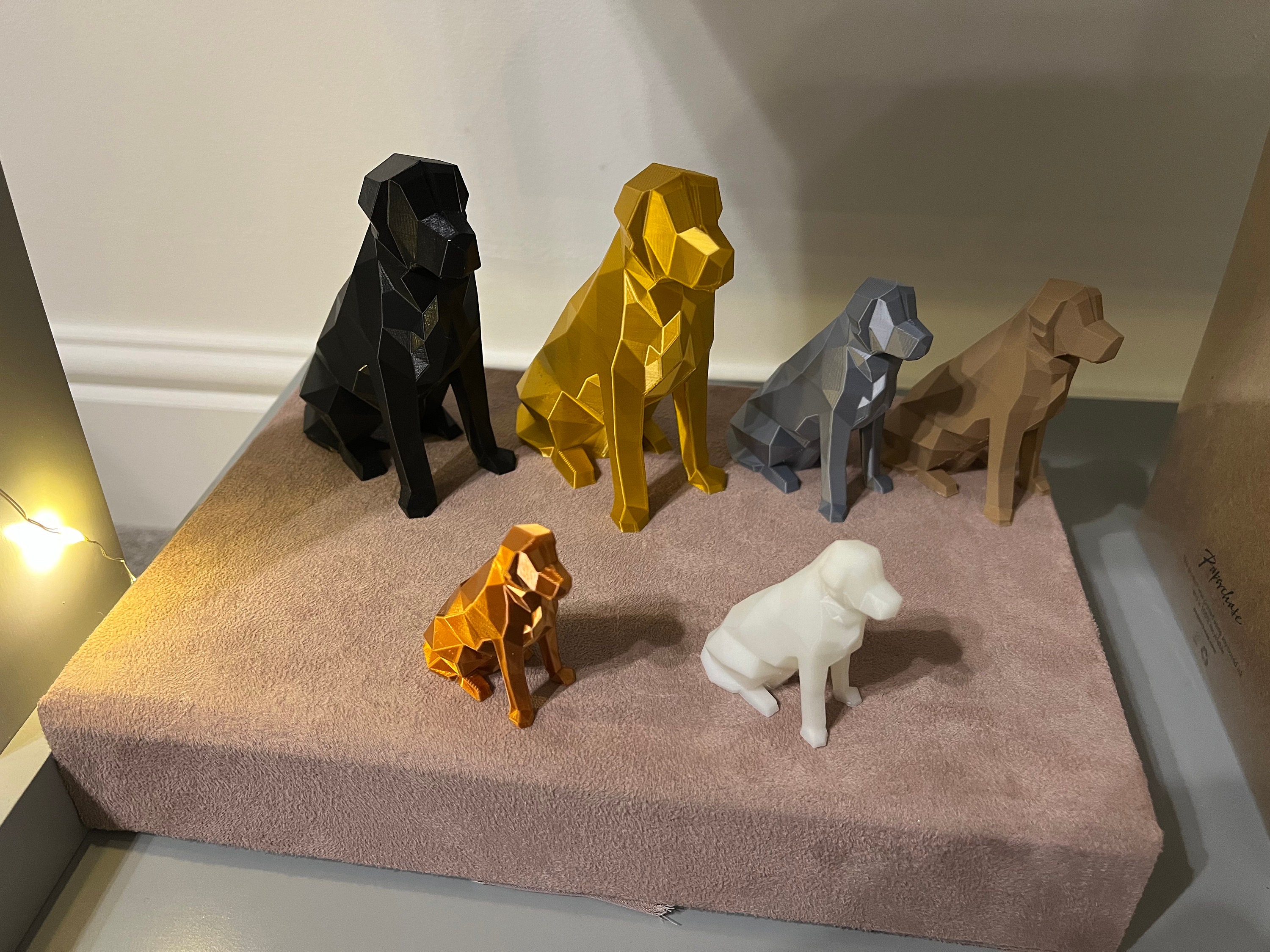 3D Printed Low Poly Golden Retriever Ornament - Etsy