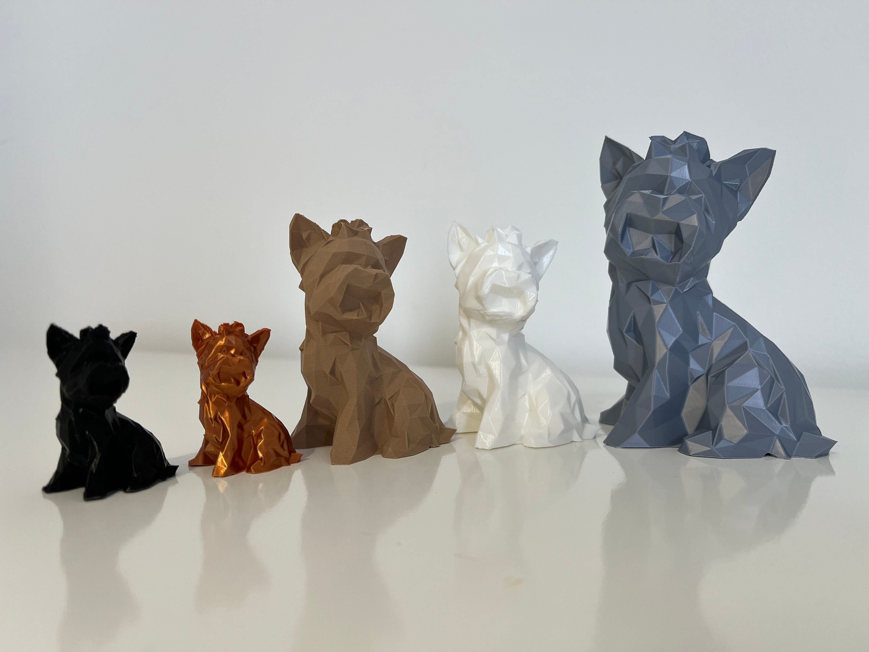 3D Printed Low Poly Yorkshire Terrier / Yorkie Ornament - Etsy