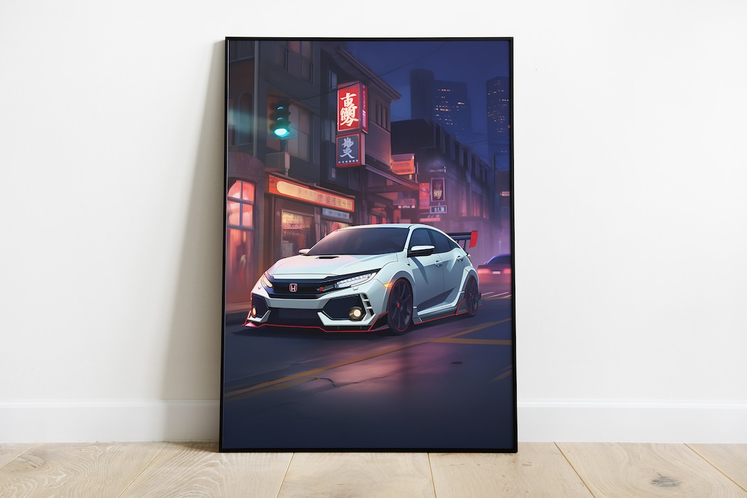 2016-2020 Honda Civic Type R Anime Night Drive | Digital Anime Art ...
