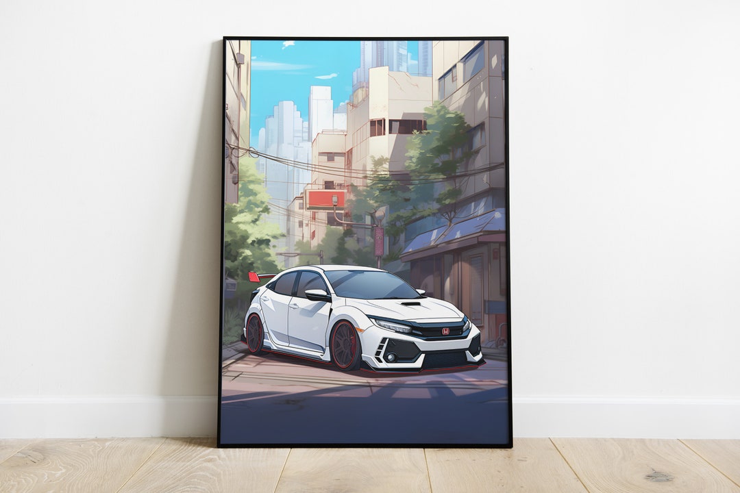 2016-2020 Honda Civic Type R Anime Illustration Style | City Daylight ...