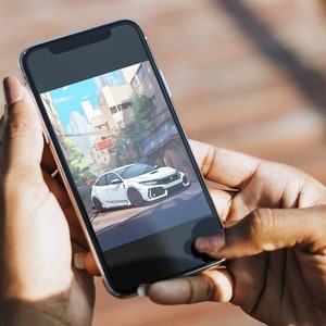 2016-2020 Honda Civic Type R Anime Illustration Style | City Daylight ...