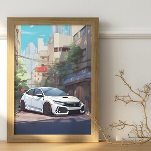 2016-2020 Honda Civic Type R Anime Illustration Style | City Daylight ...