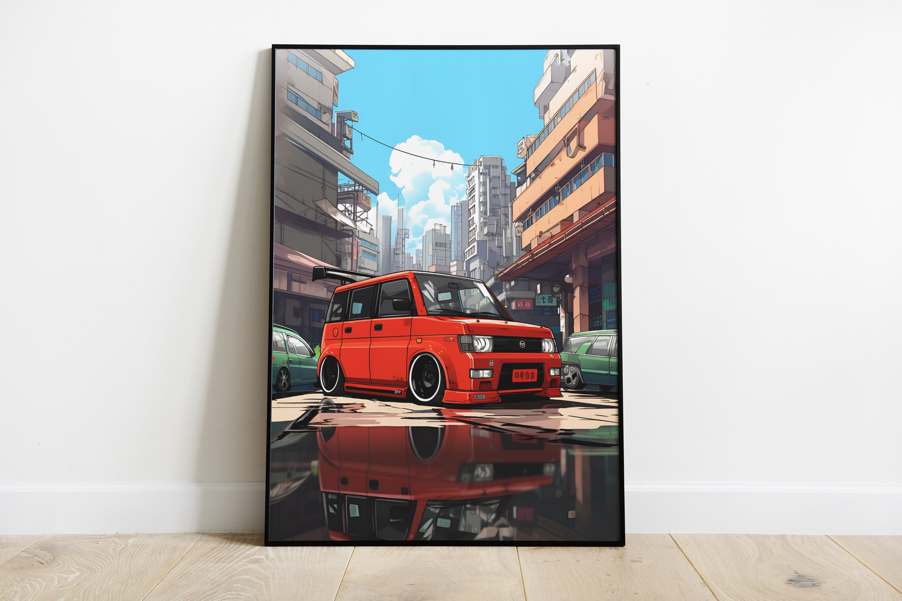 2003-2006 Scion Xb JDM Anime Kawaii Cartoon | City Alleyway Scene ...