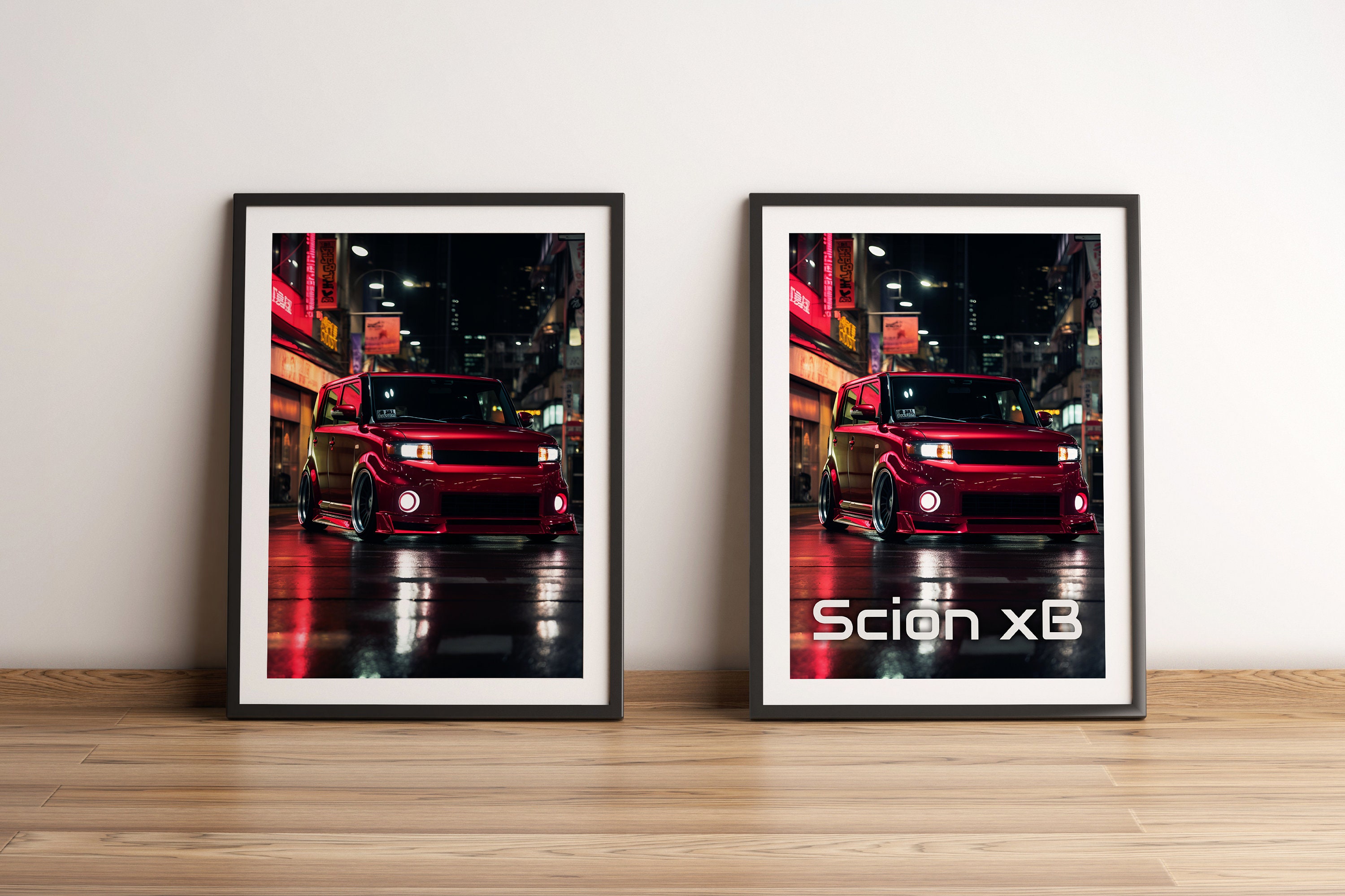 Scion Xb 2nd Generation Wall Art | Night Time Tokyo Street Vibes | JDM ...
