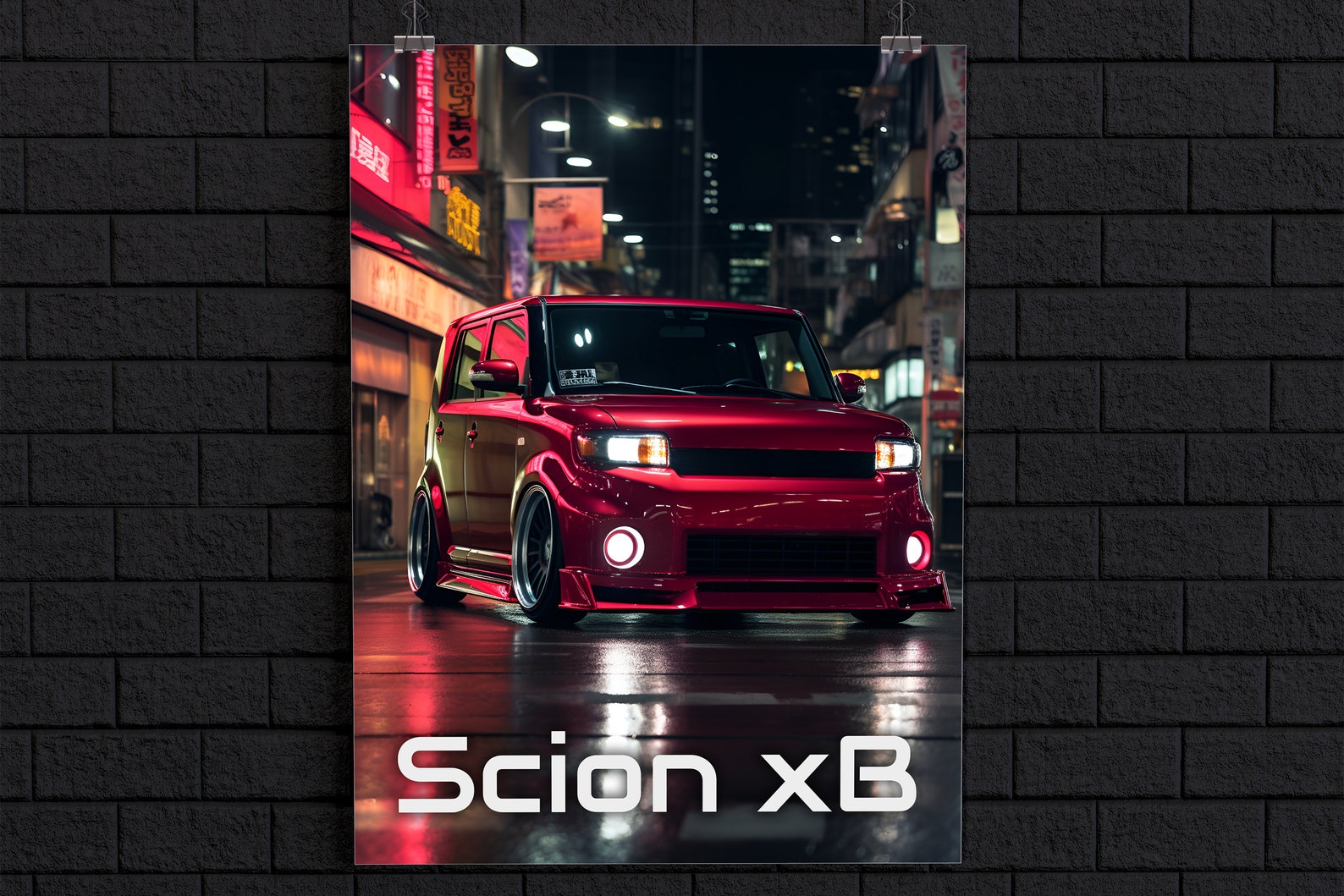 Scion Xb 2nd Generation Wall Art | Night Time Tokyo Street Vibes | JDM ...
