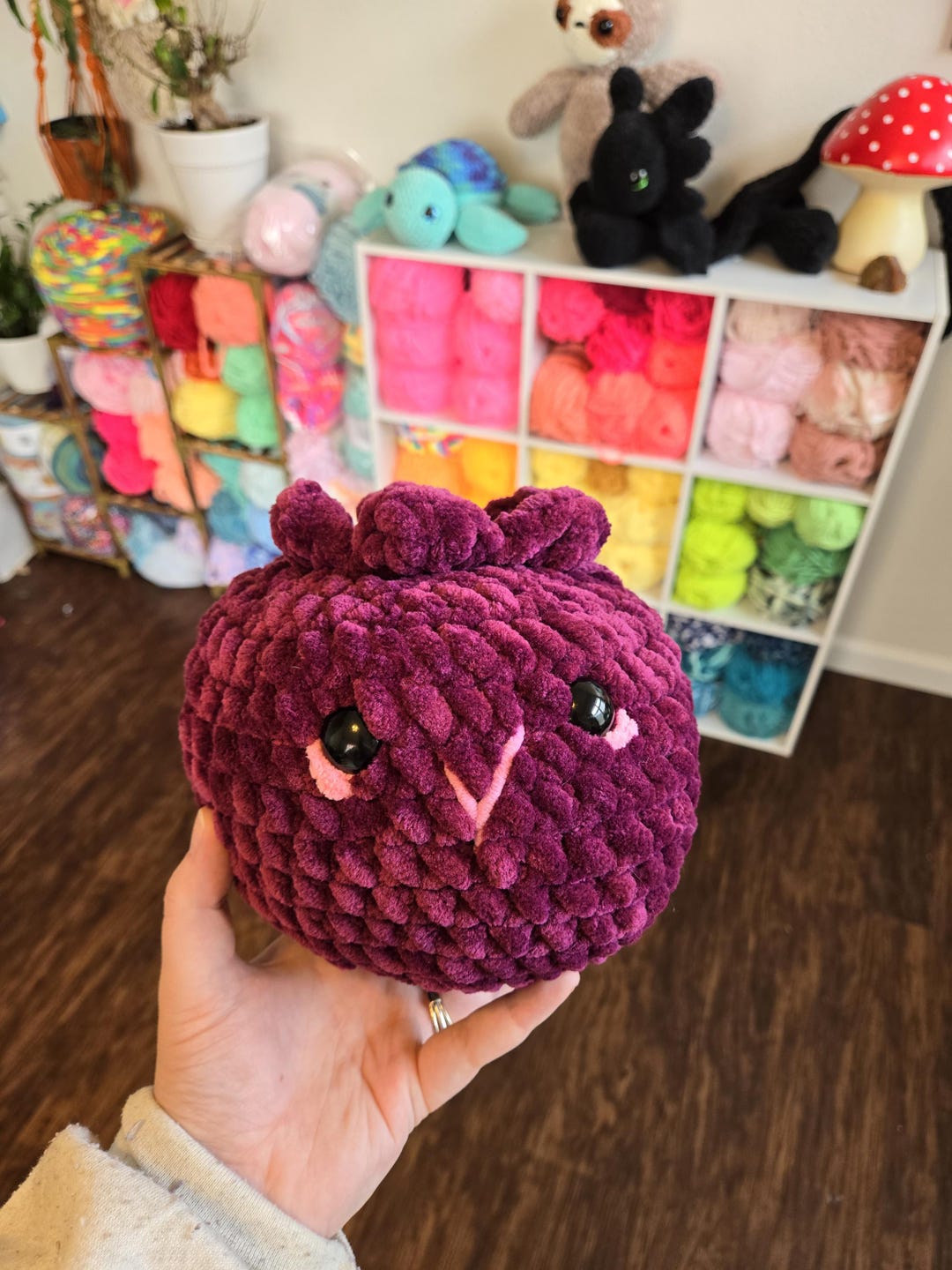 Huckleberry Stuffie Large Handmade Crochet Berry Plushie Ready to Ship ...