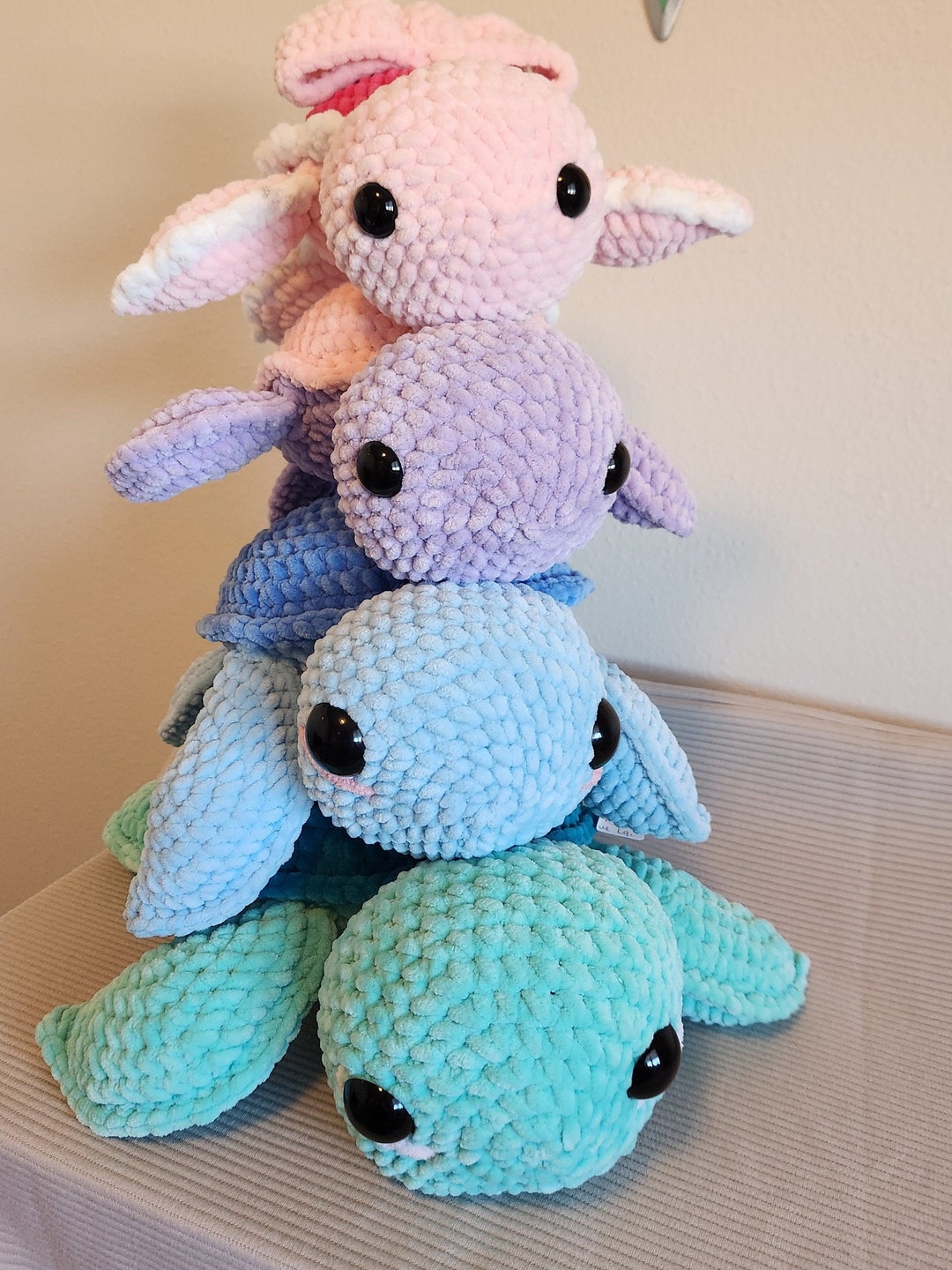 Large Crochet Turtle Plushie | Customizable, Super Soft Sea Turtle - Etsy