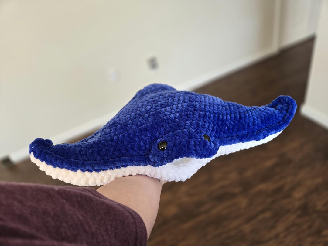 Jumbo Stingray Stuffie With Pocket Handmade| Manta Ray Plushie Sea ...