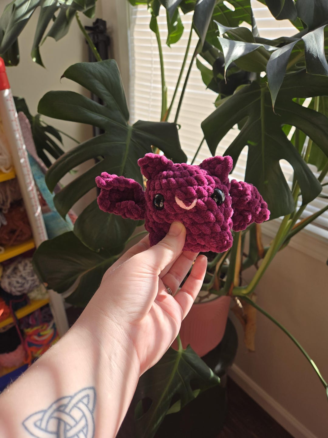 Smoll Purple Bat Plushie | Crochet Stuffy Handmade Halloween Spooky ...