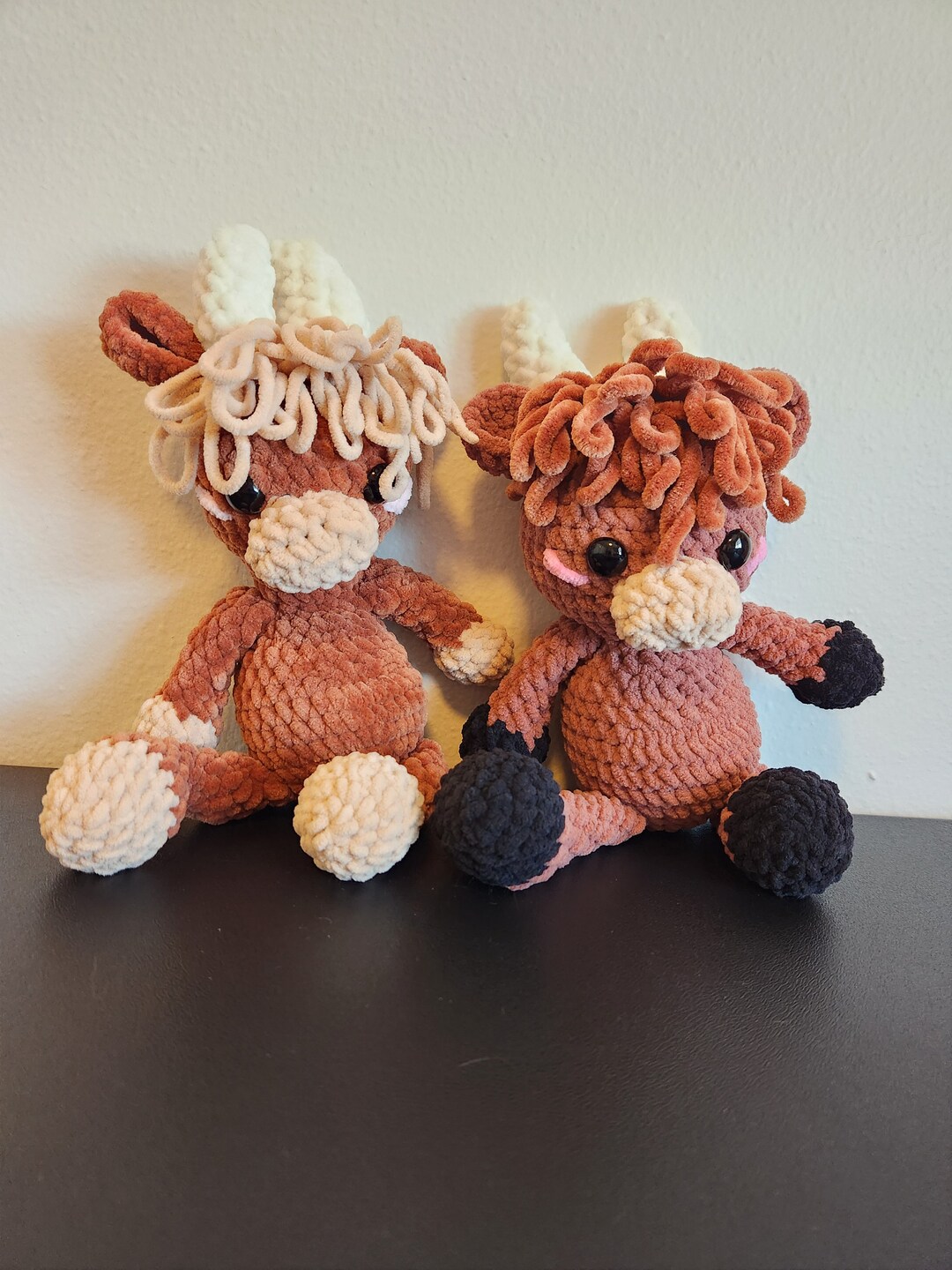 Highland Cow Plushie Super Cute Handmade Cow Amigurumi Crochet Cow With ...