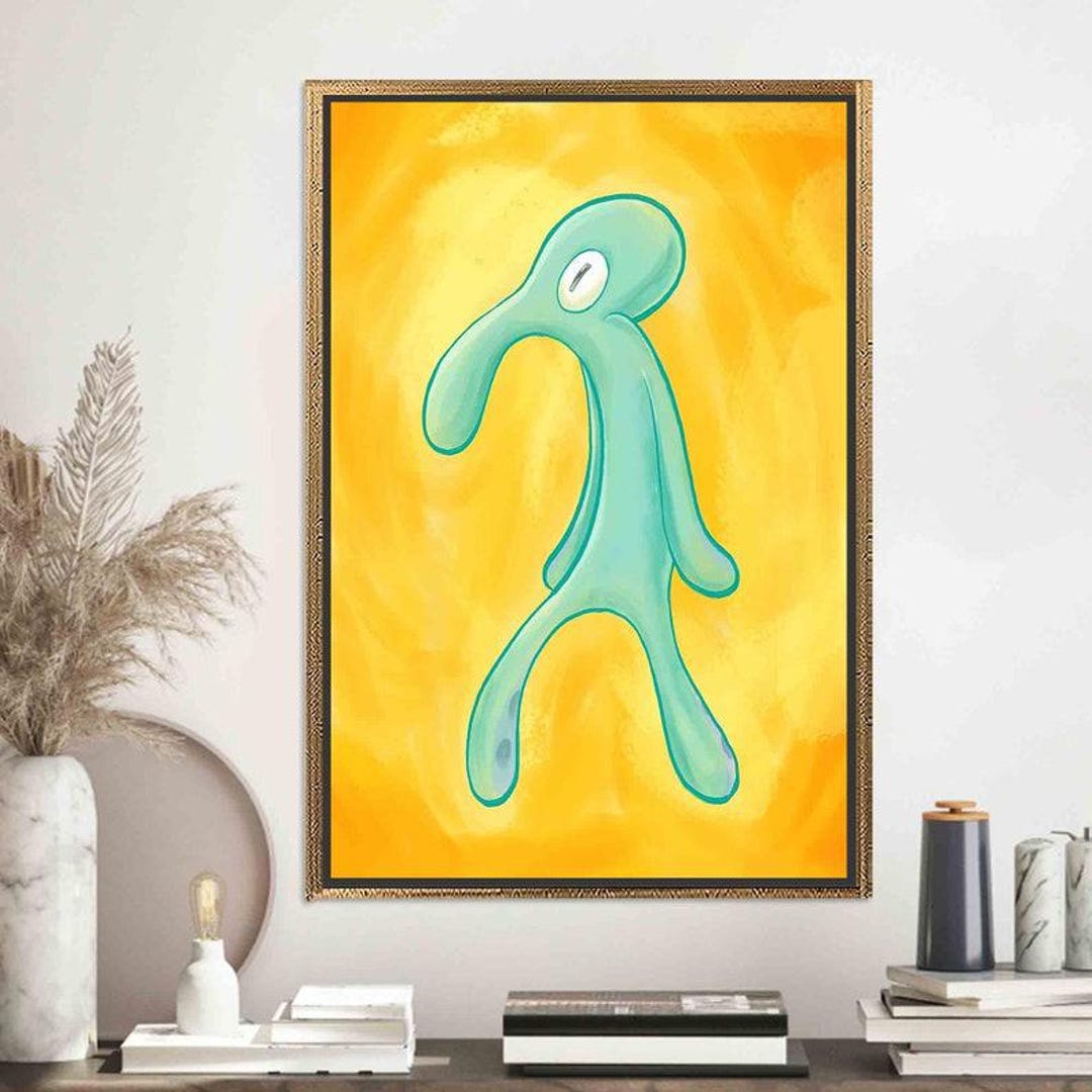 Squidward Print, Bold and Brash Print,spongebob Cartoon Wall Art ...
