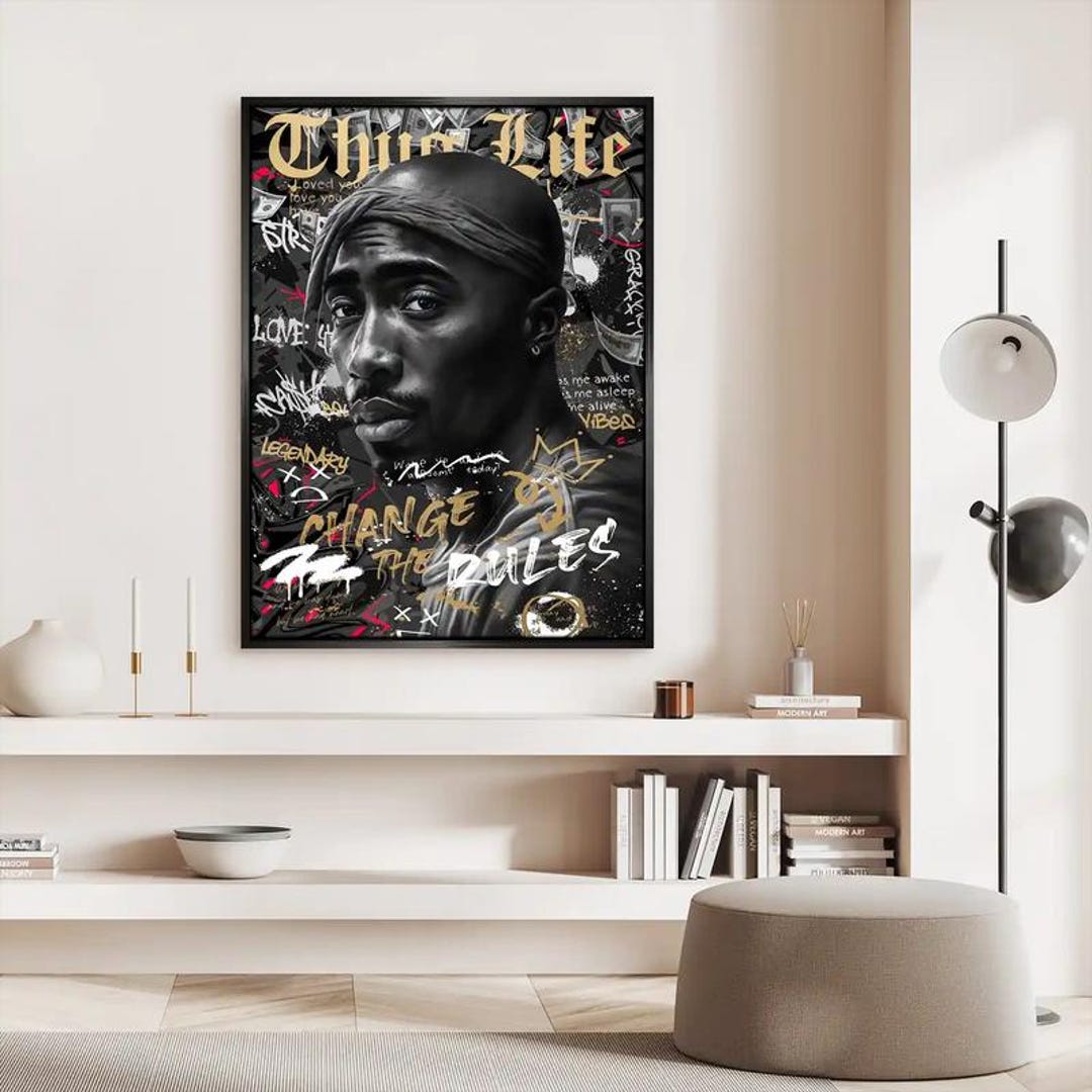 Tupac Shakur Quotes Canvas Hip-hop Music Lover Gift Tupac Quotes Poster ...