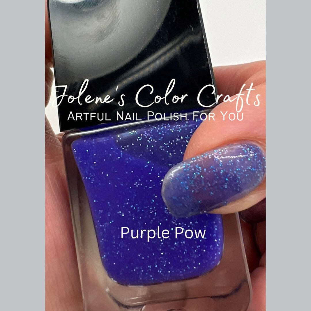 Purple Nail Polish, Nail Polish, Finger Nail Polish, Purple Pow - Etsy