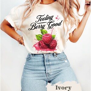 Feeling Berry Good Raspberry Print Retro Shirt Rasberry Shirt Botanical ...