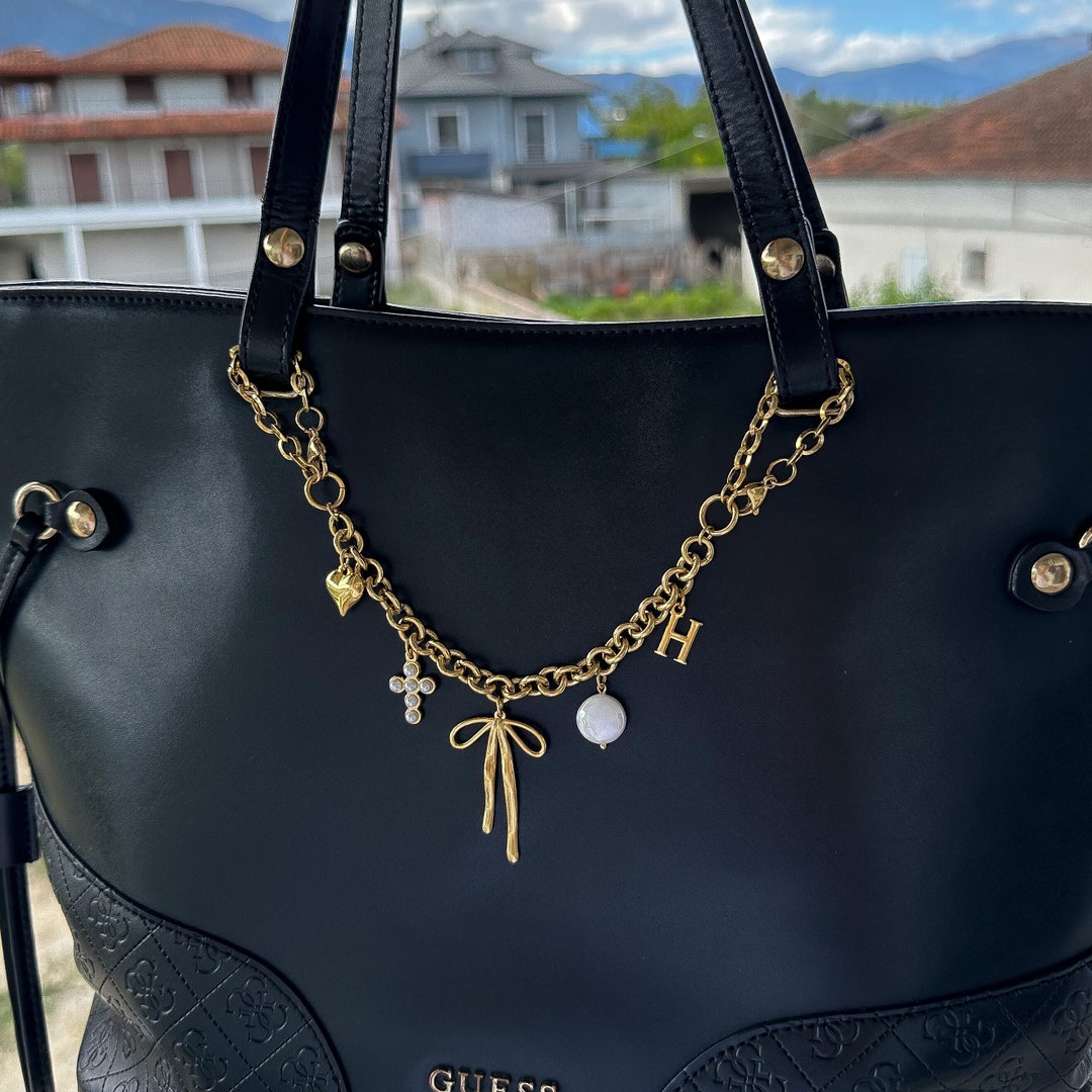 Custom Bag Charm, Gold Purse Chain Handbag Accessorry, Handbag Chunky ...