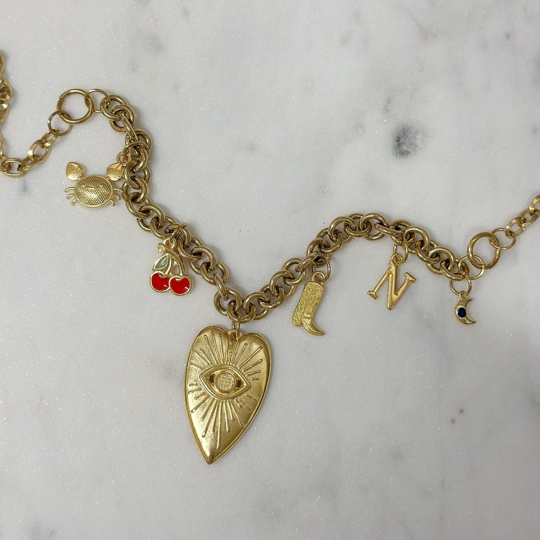 Custom Bag Charm, Gold Purse Chain Handbag Accessorry, Handbag Chunky ...