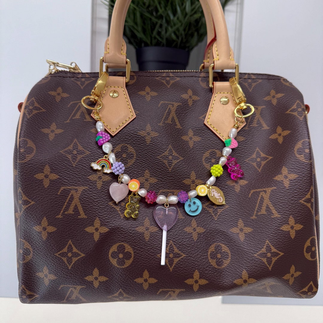 Bag Chain With Charms, Beaded Pearl Chain Handbag Accessorry, Handbag ...