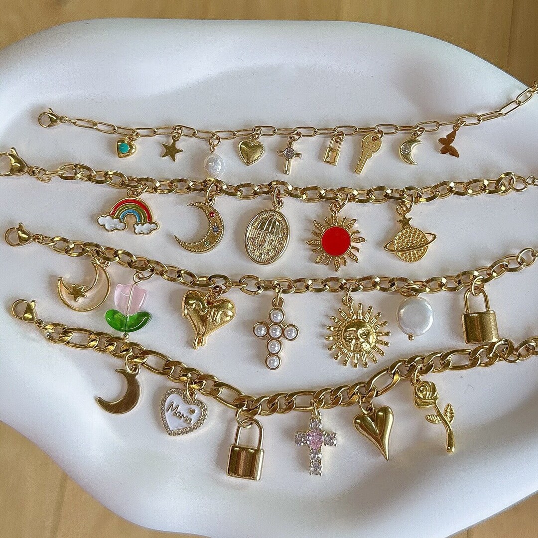 Build Your Own Custom Charm Necklace, Pick Your Charms, Dainty Chain ...