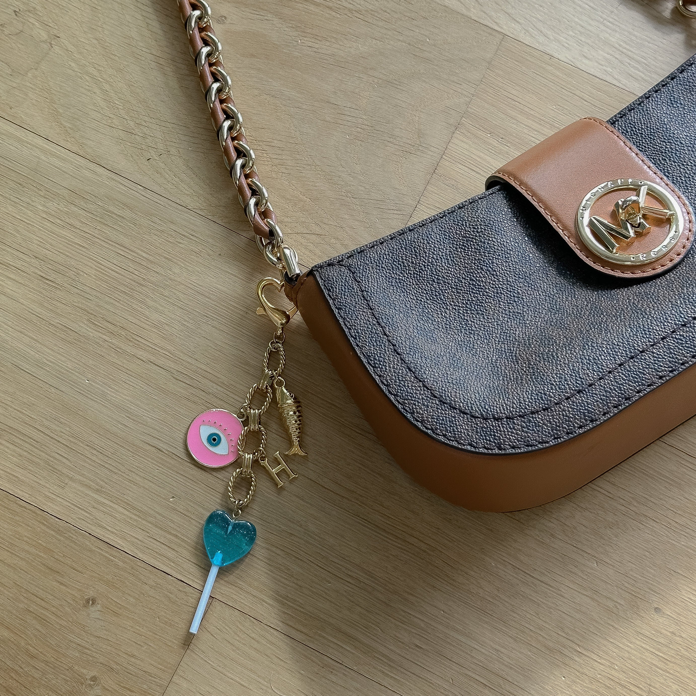 Custom Bag Charm, Gold Keychain Holder, Purse Chain Handbag Accessories ...