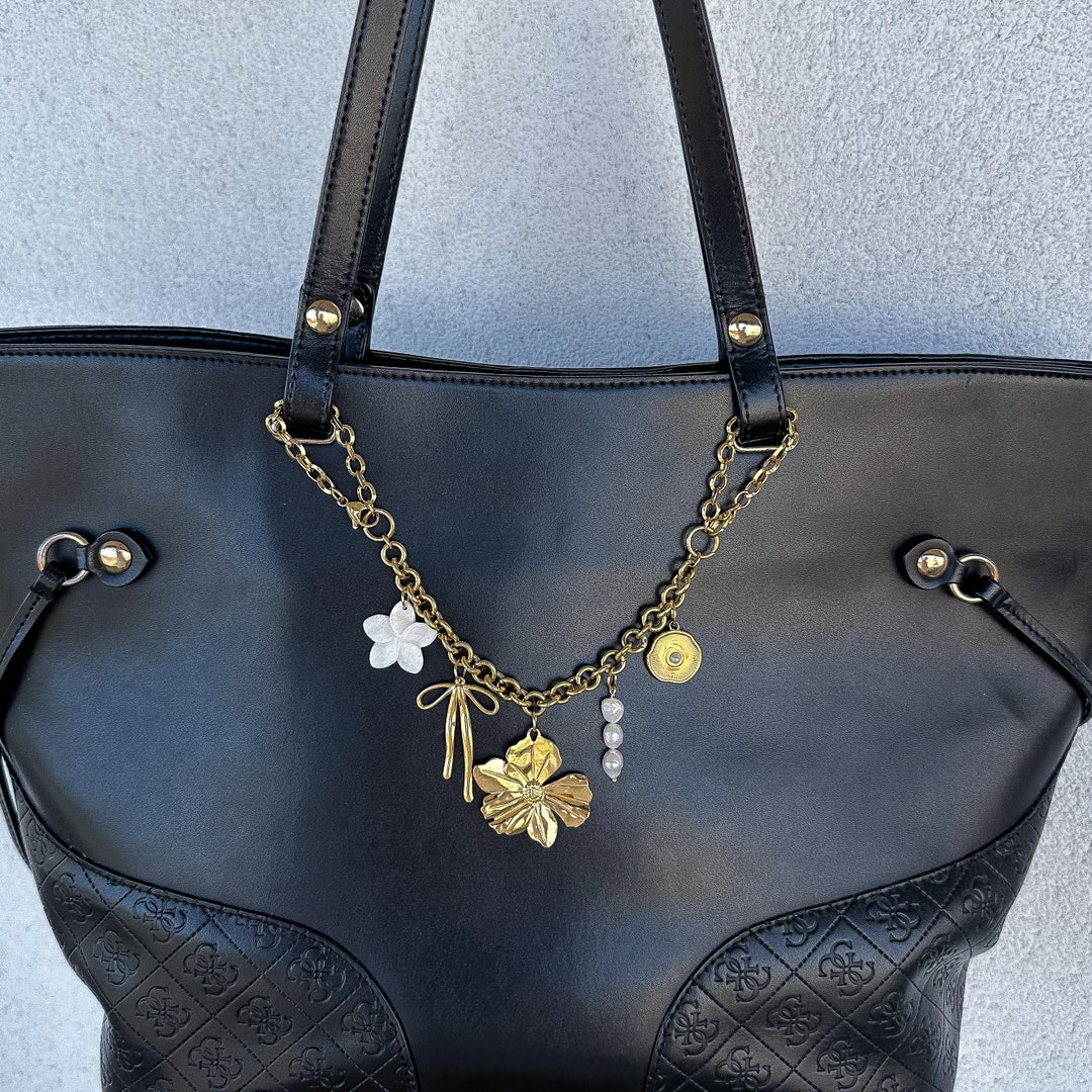 Custom Bag Charm, Gold Purse Chain Handbag Accessorry, Handbag Chunky ...