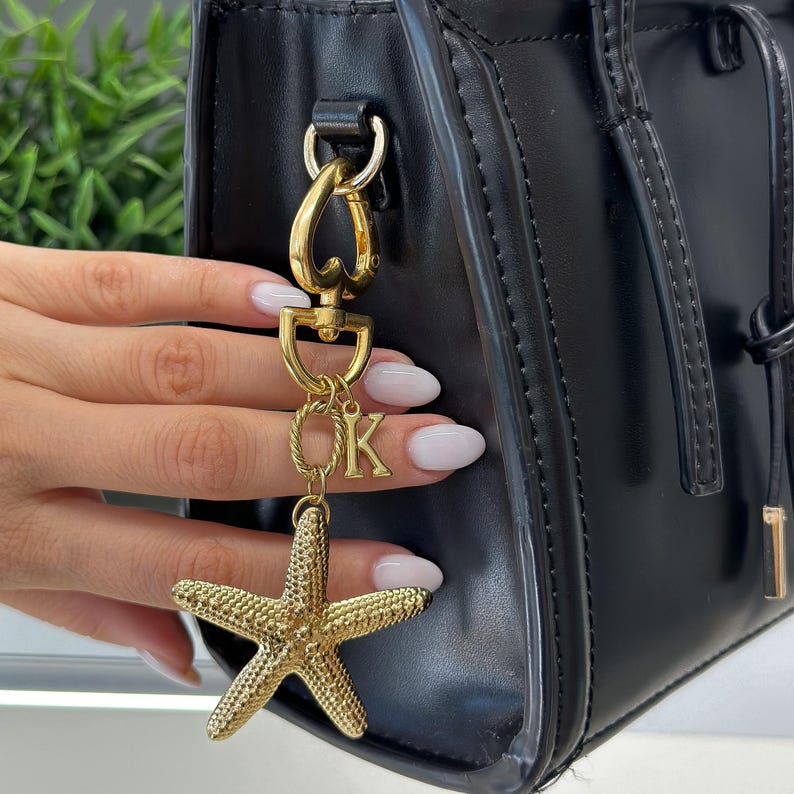 Oversized Bag Charm, Gold Keychain Holder, Purse Chain Handbag ...