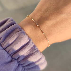Thin Gold Chain Bracelet, Dainty Bracelet, Gold Bracelet Women, Armband ...