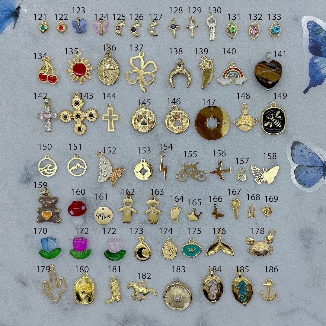 DIY Charm Necklace Kit, Custom Charm Necklace, Gold Chunky Custom ...