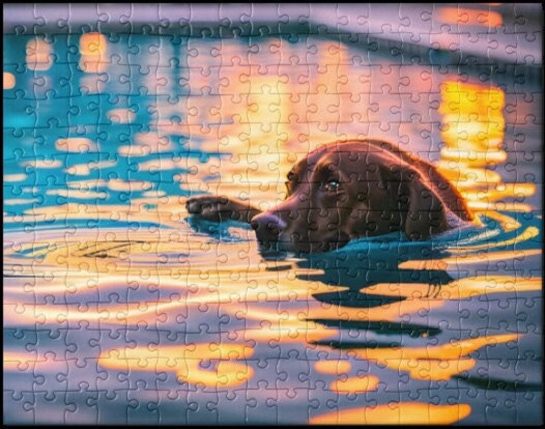 Family Game Night Chocolate Labrador Puzzle for Family, Chocolate ...