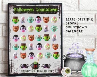 Halloween Countdown Calendar, Countdown to Halloween for Kids ...