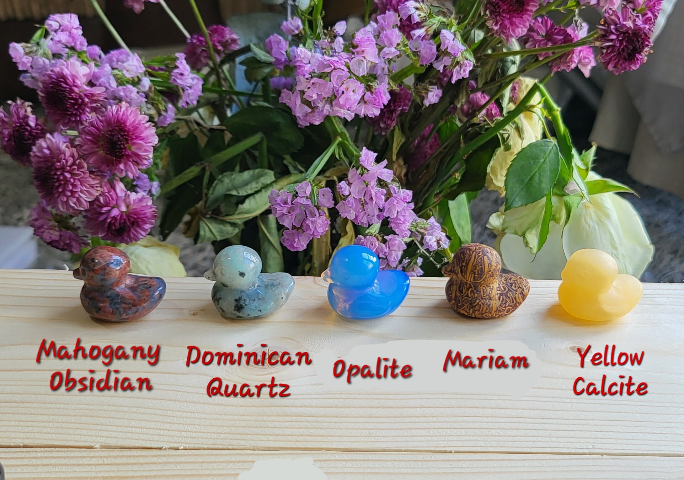 Mini Crystal Duck Carving: Gemstone Animal, Home Decor, Reiki Stone ...