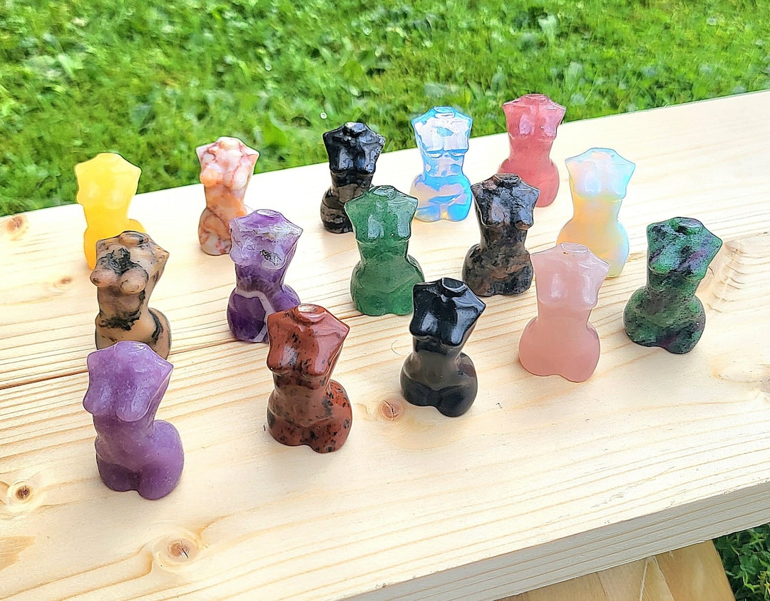 Carved Crystal Goddess Statue: Healing Gemstone Female Figure - Etsy