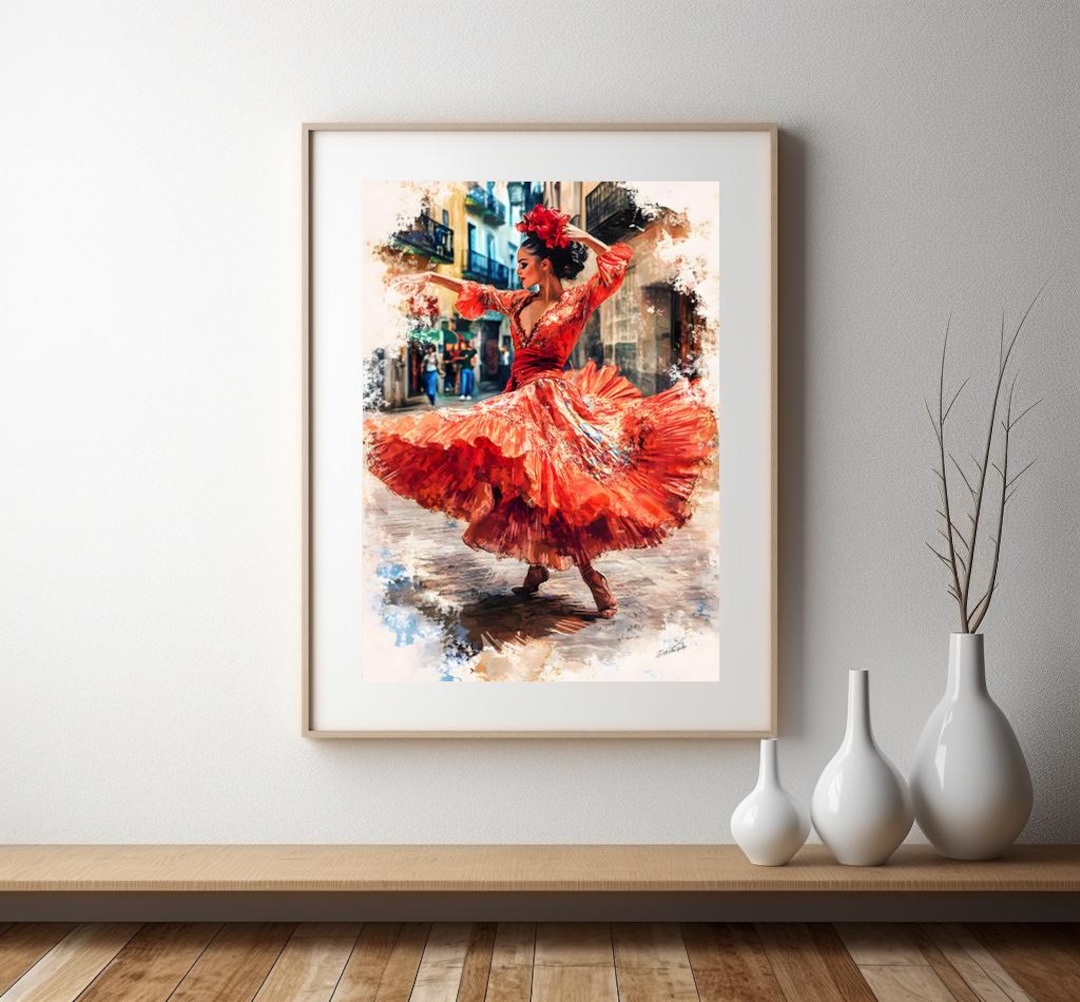 Flamenco Dance Poster. Latin Dance Poster, European Wall Decoration ...