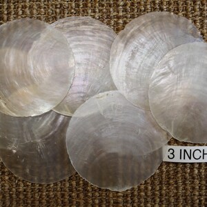 SLICED SEASHELLS, Capiz Cut Shell, 3 Inch, Craft Supply, Christmas ...