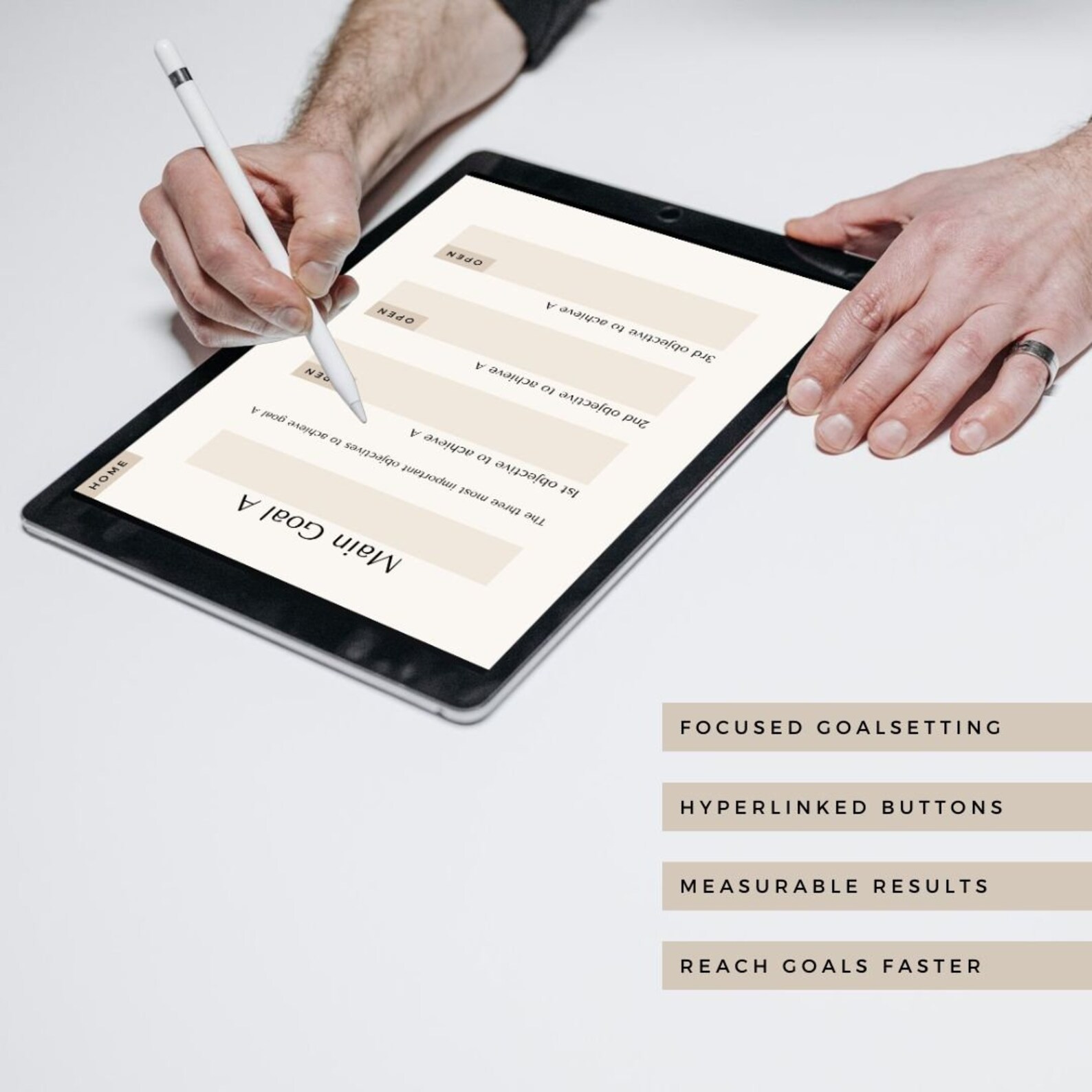 Reach Your Goals Planner Template Digital Goal Tracker Productivity ...