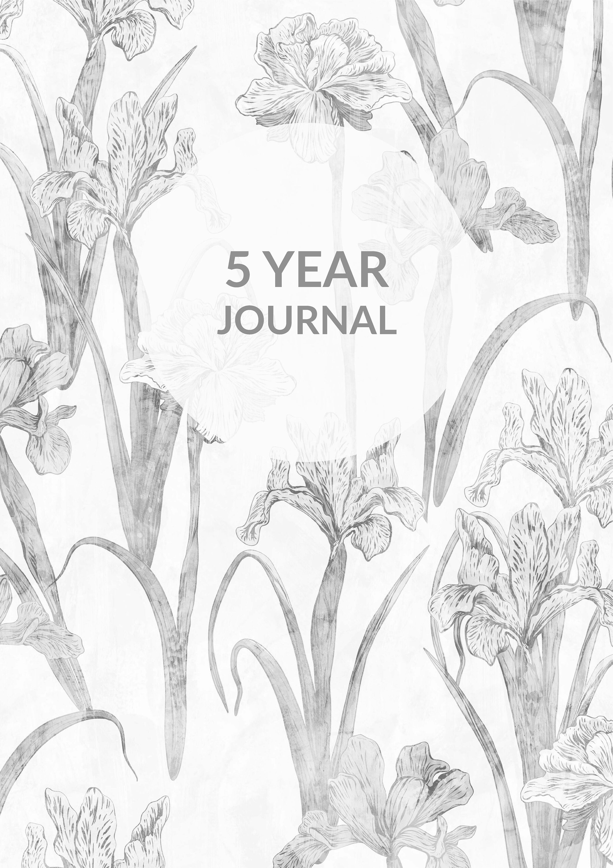 Five Year Printable Daily Journal Diary, US Letter, A4 PDF, One Line a ...