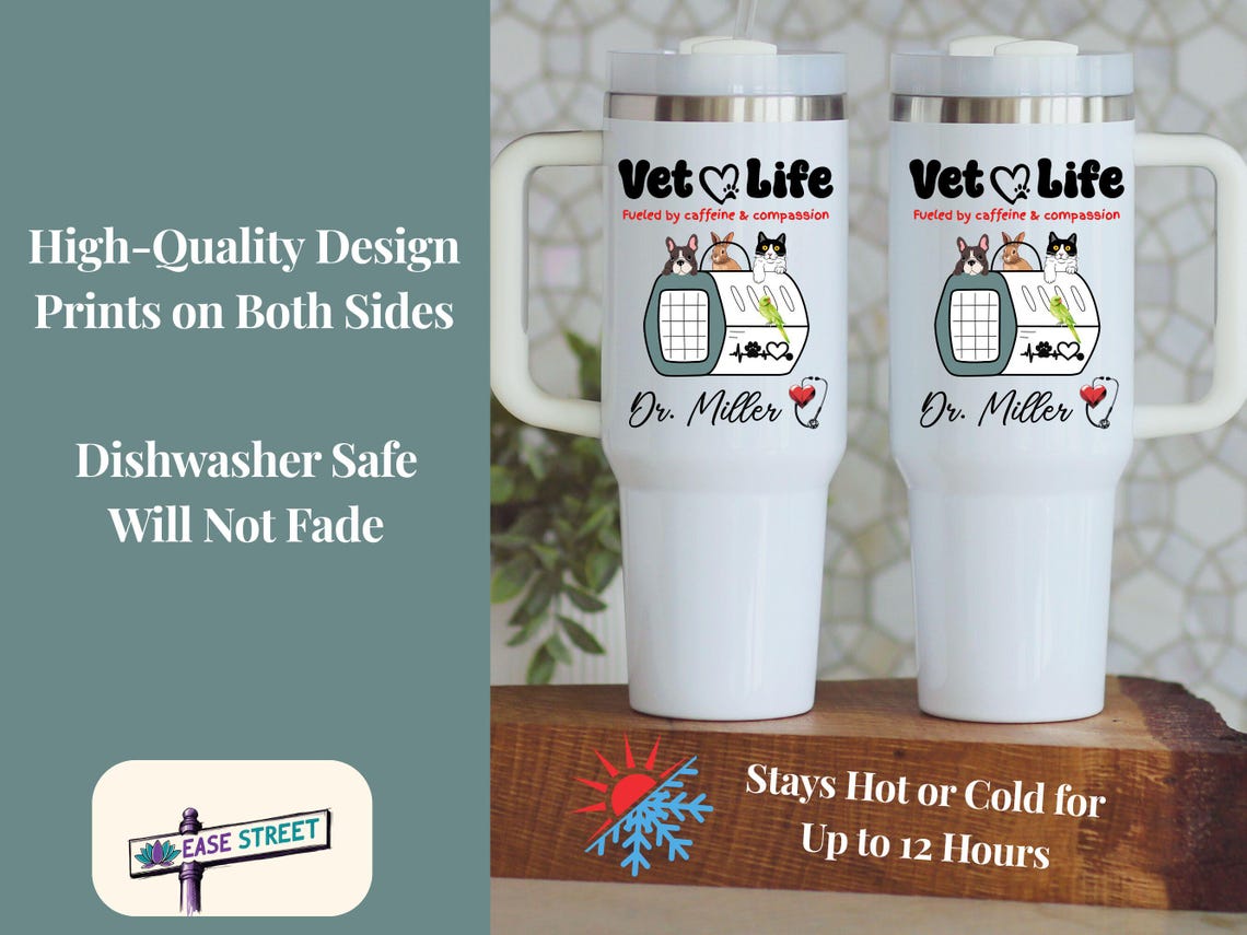 Personalized Vet Tumbler Gift, Vet Tech Gift Travel Mug, Gift for ...