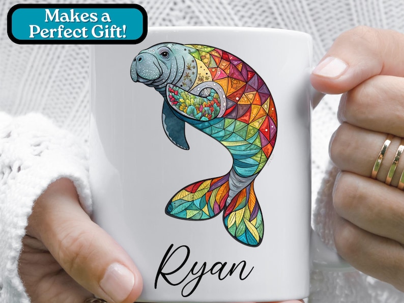 Personalized Sea Creature Mug, Custom Ocean Animal Coffee Cup, Choice ...
