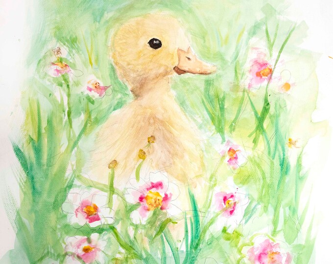 Little Baby Duck, 8 X 10, Easter Art, Nursery Decor, Passover Art ...