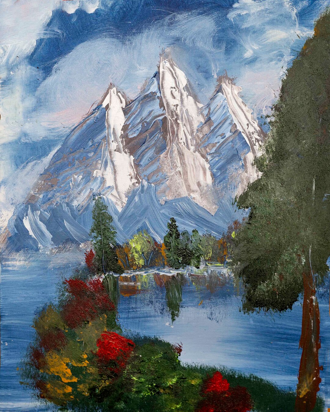 Mountain Painting, 8x10, Landscape Wall Art, Living Room Art, Office ...