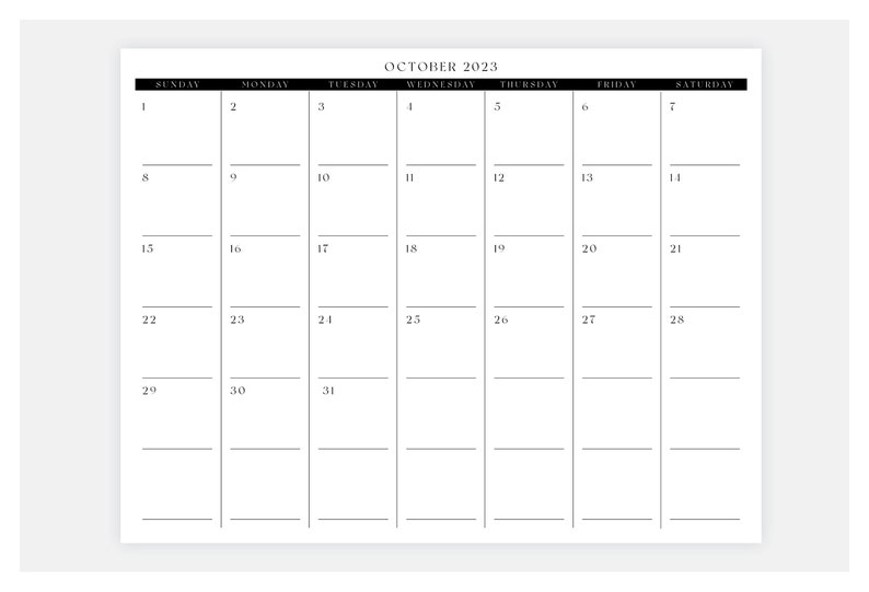 Printable Calendar 2023-2024 Monthly Yearly Daily - Etsy