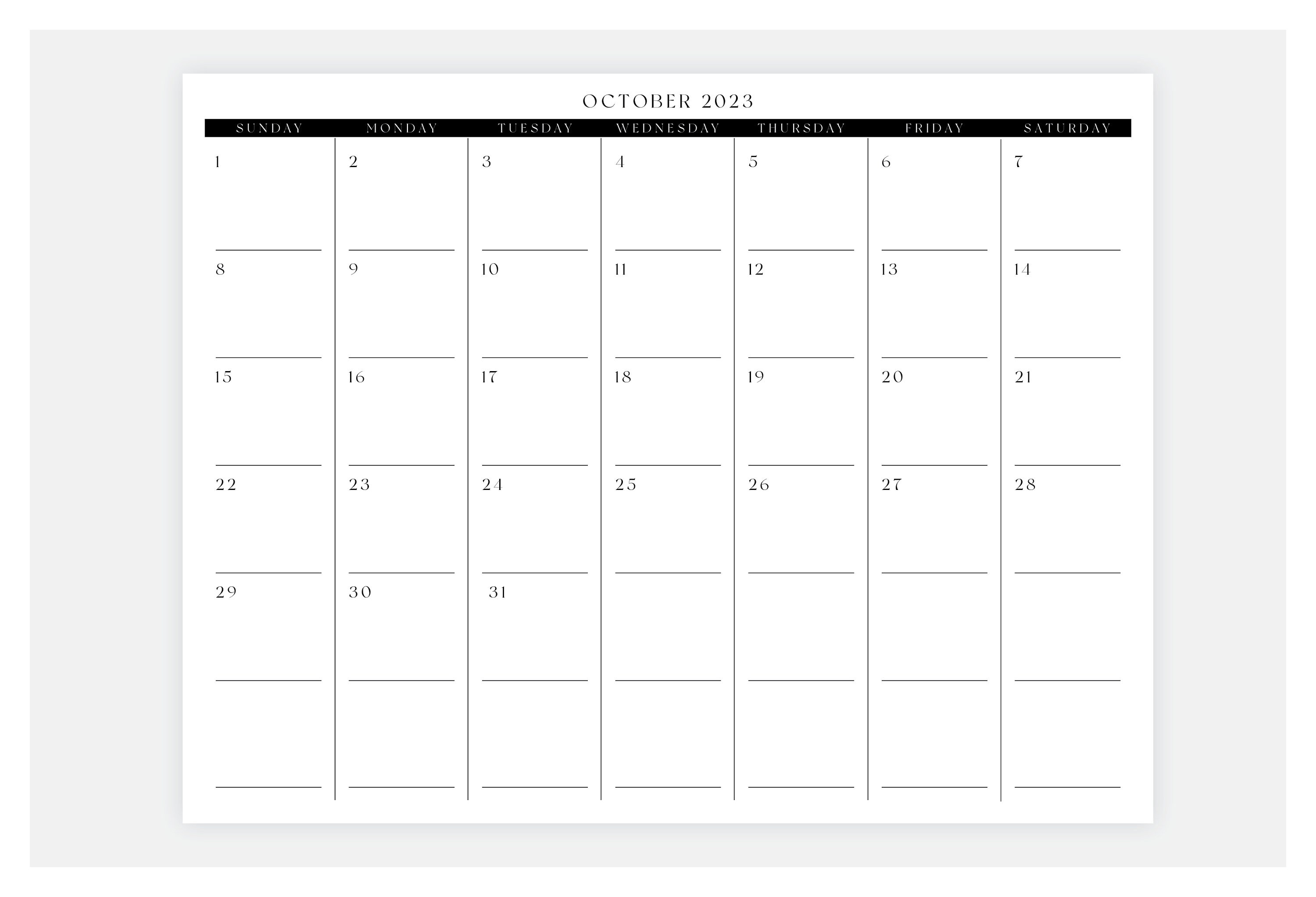 Printable Calendar 2023-2024 Monthly Yearly Daily - Etsy
