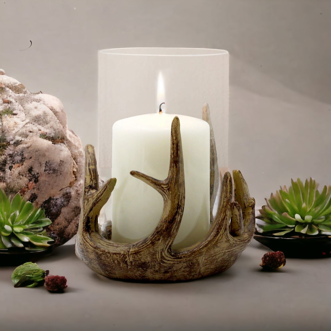 Antler/reindeer Style Candle Holder. Available in Brown or Black. Fits ...
