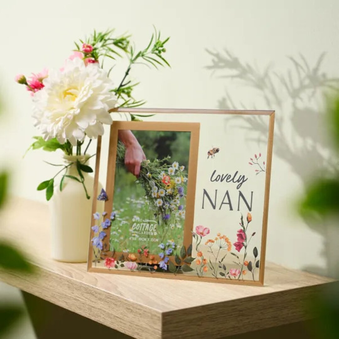 Wonderful Nan Photo Frame With Floral Design Home Decor Gift, Modern ...
