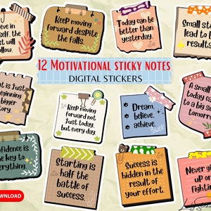 Motivation Sticker Notes Png Printable Stickers, Inspirational Png ...