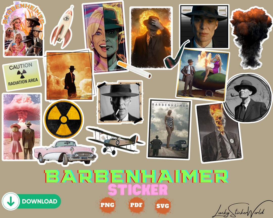 Oppenheimer Sticker Pack Svg Png Barbenhaimer Sticker - Etsy Australia