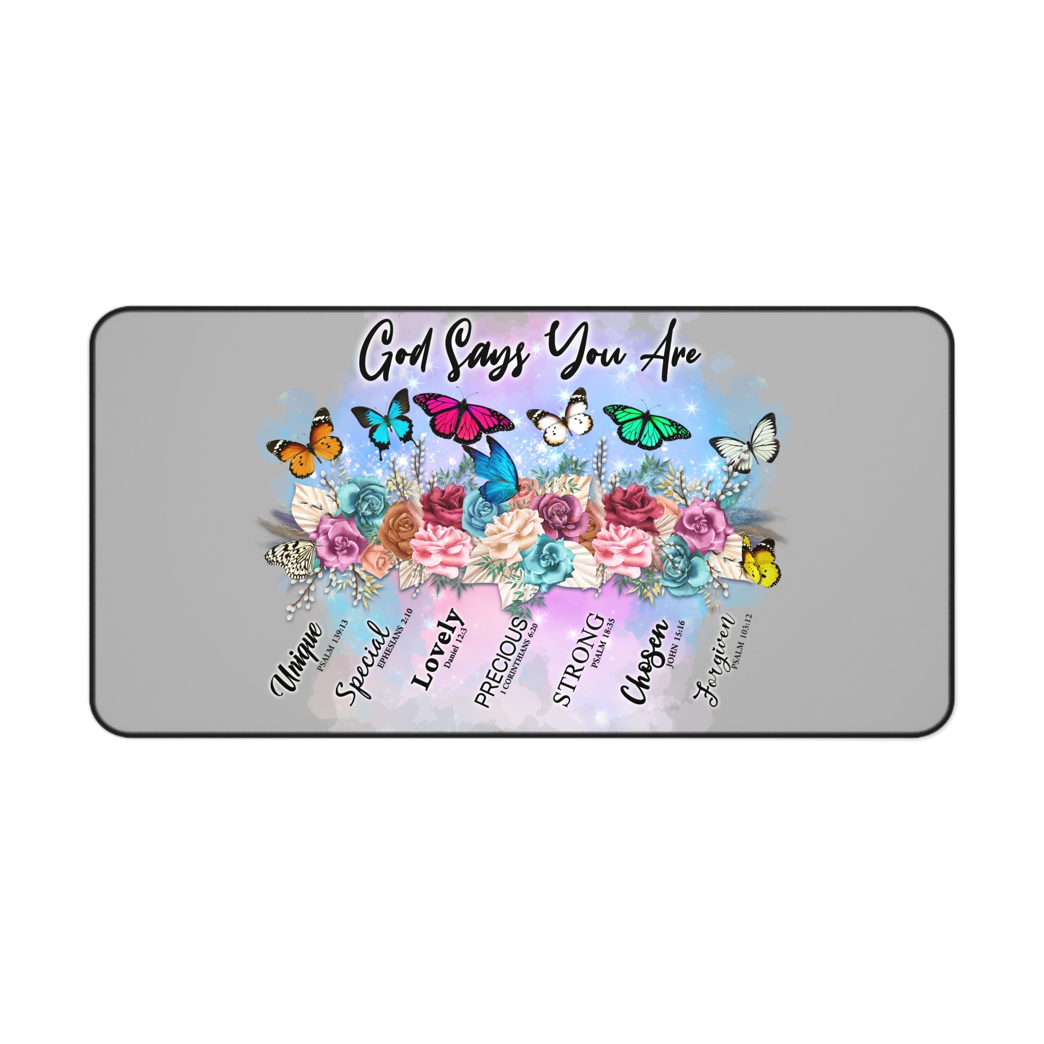 Christian Desk Mat, God Says You Are Desk Mat, Bible Verse Desk Mat ...